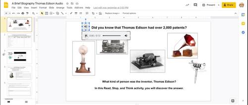 Thomas Edison: A Read, Stop, and Think Close Reading (Includes Audio ...