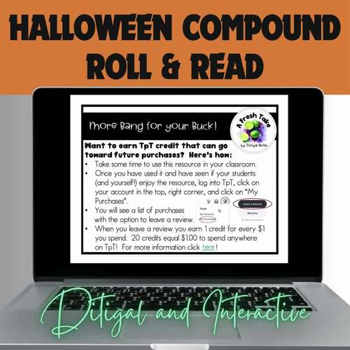 Halloween Multisyllabic Compound Words Sentences Roll & Read Digital ...