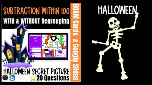 Halloween Subtraction to 100 Game With/Without Regrouping: Google ...