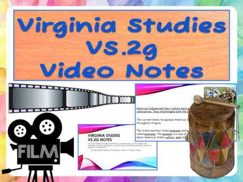 Virginia Studies VS.2g Notes Recording by Land of Learning by Laura
