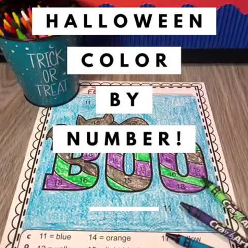 Halloween Color By Number Kindergarten Know Your Numbers | TpT