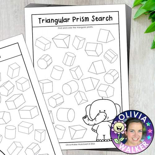3D geomerty worksheet fun, includes cubes, cylinders, sorting, cut and ...
