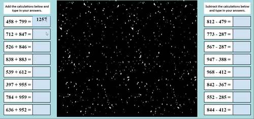 Digital Pixel Art NO PREP Snowman with GIFs 3-digit Addition and ...