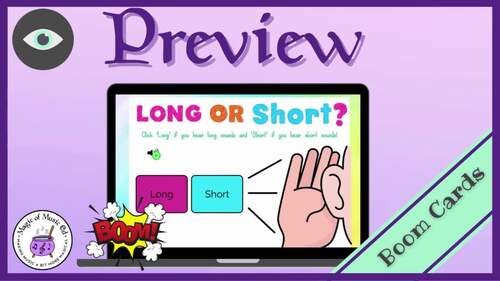 Long Sounds or Short Sounds? Boom Cards for Aural and Music Listening ...