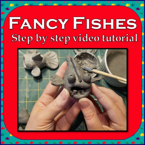 Fancy Fishes: Clay modeling video tutorial by Miss C's Ceramics | TPT