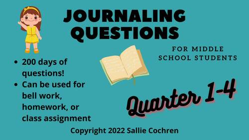 Journaling Bell Work PowerPoint Bundle for Middle School (Quarters 1-4)
