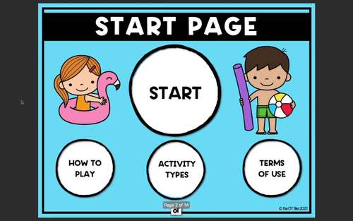 Summer OT Skills Digital Game-SWIM by the OT files | TPT