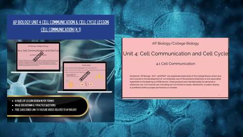 AP Biology UNIT 4 Cell Communication 4.1 Lesson Guide by Geeking Out on ...