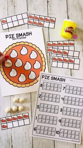Ten Frame Activities - Pumpkin Pie Smash - 10 Frames - Counting to ...