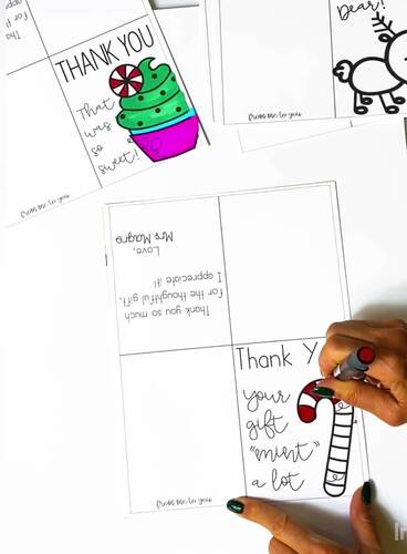 Holiday Thank You Notes | Thank You Cards to Students by I Love 1st Grade