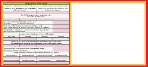 NO PREP - Spiral Language Art Review Hello Spring by Juliane Hodkinson