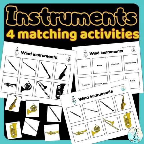 Matching/Sorting activities - Music Instruments (Special Ed students ...