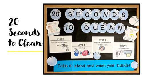 Washing Hands Bulletin Board by Learning in an Hour | TPT