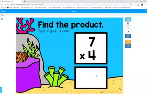 Multiplication Facts 0-5 BOOM Cards | Digital Task Cards | Set 1