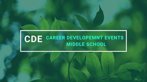 FFA CDE Career Development Events PowerPoint Presentation for Middle School