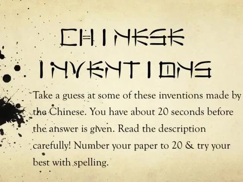 Made in China - Inventions of Ancient China-Informational Presentation ...