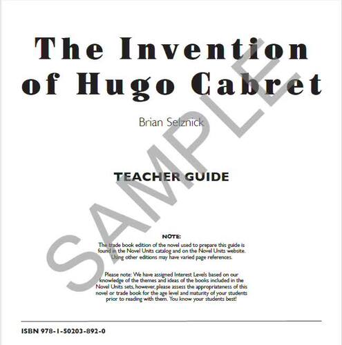 The Invention of Hugo Cabret Novel Units® Teacher Guide Novel Study