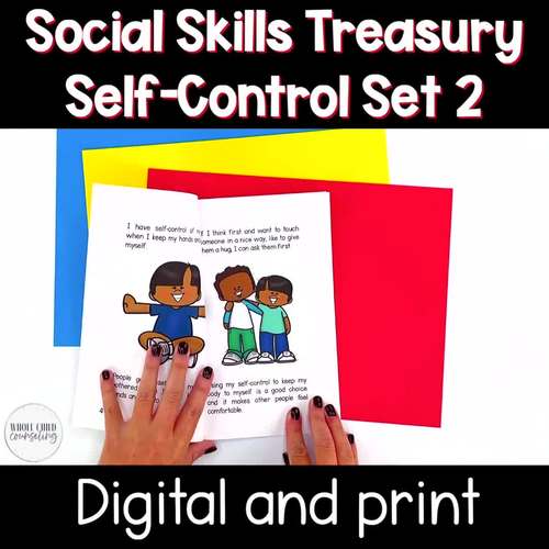 Impulse & Self Control Social Story Activities Worksheets Games for ...