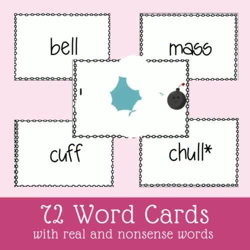 Bonus Letters (FLOSS RULE) KABOOM! Word Game for Elementary Centers