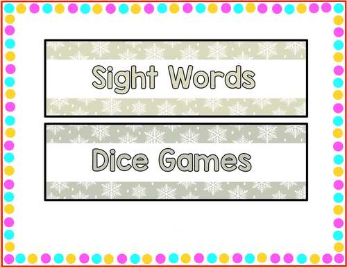 Printable Winter 10 Drawer Cart Labels, Editable Snowflakes Rolling ...