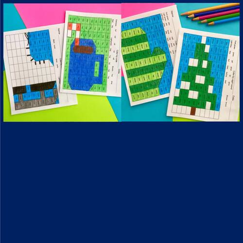 Editable Winter Color by Sight Word Color by Number Mystery Pictures ...