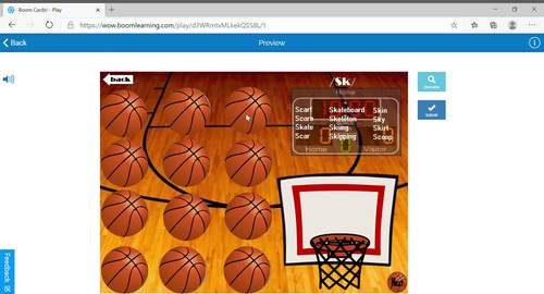 BOOM Cards: Shoot Hoops for /s/ Blends by Petite Speech Geek | TPT