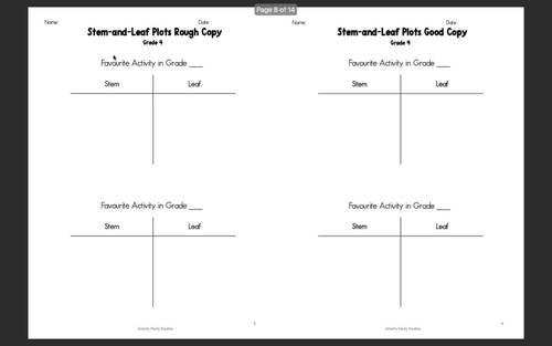 Grade 4 Ontario Math Infographic Project | Frequency Tables, Stem ...