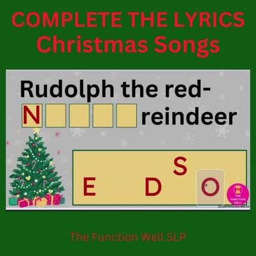 Complete the Lyrics (Christmas Holiday Songs) Speech Therapy - Fun ...