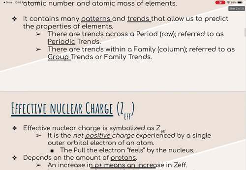 Periodic Trends Lesson Bundle (Notes+Worksheet) by Elemental Excellence