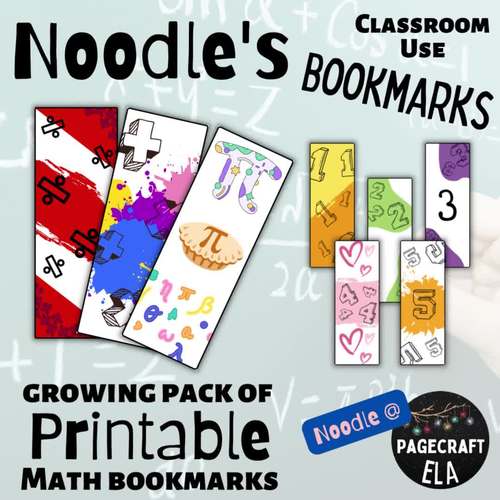 Noodle's Printable Bookmarks | Maths | 1 to 5 | Add Divide Pi ...