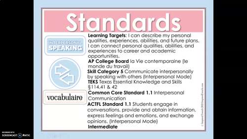 French Profession Job Interview Career Interpersonal Speaking ...