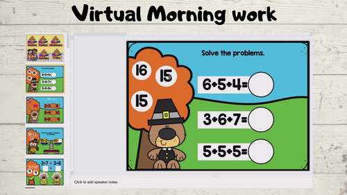 Digital morning work November week 4 Google Slides - English | TPT