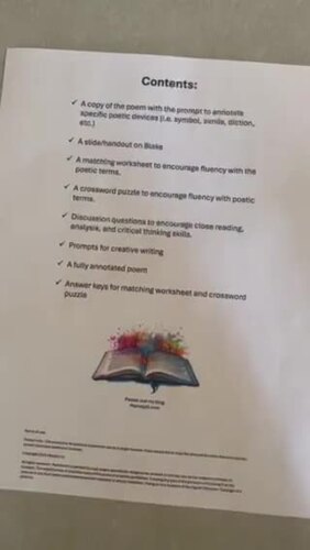 Complete high school level ELA poetry lesson on Blake's "A Poison Tree"