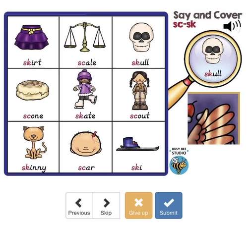 Articulation S Blends Boom Cards Games | SK SL SM SN by Busy Bee Studio