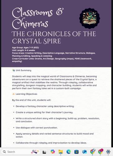 Classrooms & Chimeras | Dungeons and Dragons Inspired Creative Writing ...