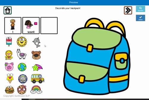 Back to School Speech Therapy Activities with Core Words Boom Cards