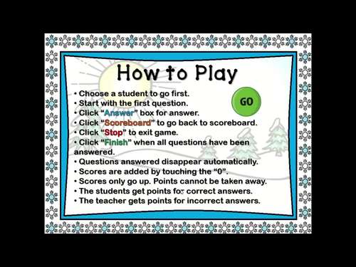 Winter Counting Powerpoint Game by Teacher Gameroom | TPT