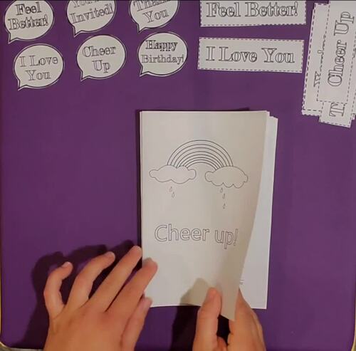 Beginning Writer Greeting Cards | Writing Lines| Writing Center ...