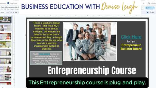 Entrepreneurship Course FULL YEAR Class Bundle - 68 Lessons Activities ...