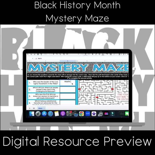 Black History Month Digital Resource, Digital Mystery Maze, Black ...