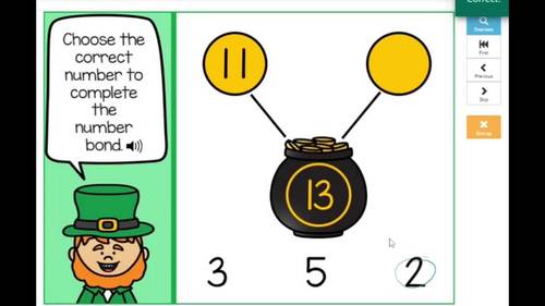 St Patrick's Day Number Bonds to 15 Boom Cards by KayBee's Korner