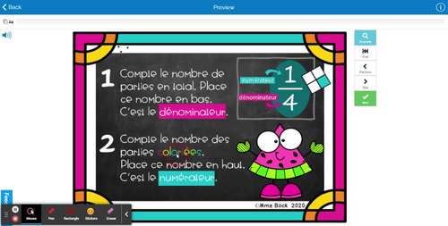 BOOM Cards: Écris la fraction (en français) by Mme Bock | TPT