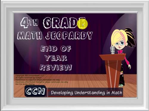 Math Jeopardy: End of the Year Review - 4th Grade Math CCS by ECAssessment