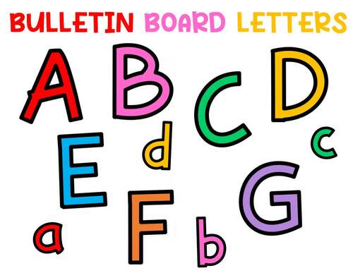 Printable Bright Bulletin Board Large Alphabet Letters,Colorful ...