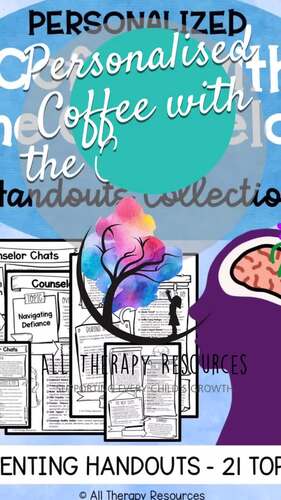 PERSONALIZED Coffee with the Counselor Handouts - 21 Topics | TPT