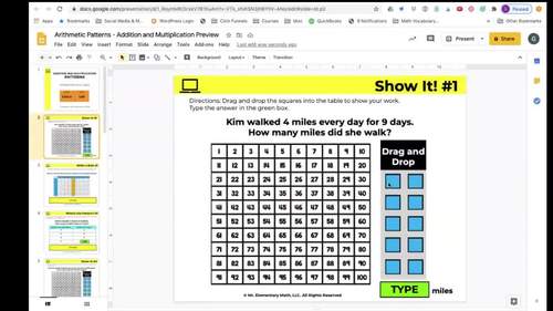 3rd Grade Arithmetic Patterns | Digital Centers | Google Classroom™