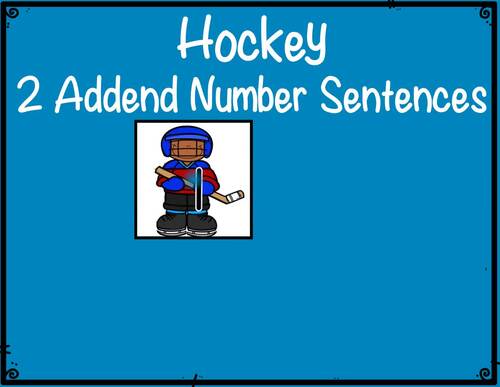 Hockey Themed 2 Addend Addition & Subtraction With Ten Frames | TPT