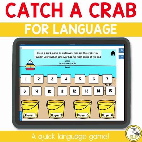 Summer Quick Vocabulary & Grammar Games - Digital Boom Cards by Miss B SLP