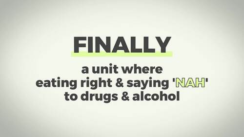 Nutrition Unit + Drugs and Alcohol Unit BUNDLE | High School Health | ATOD