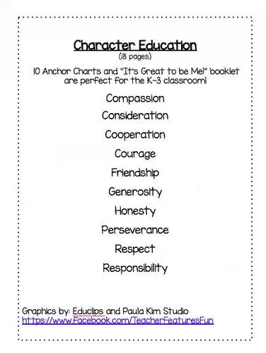 Character Education Traits with Posters & Booklet by Teacher Features